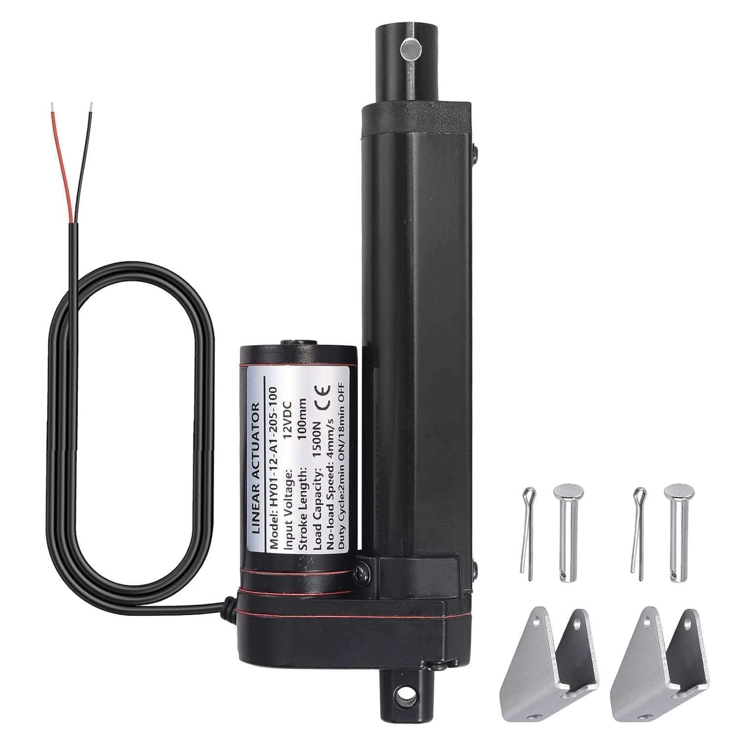 Justech 100mm 4 inch Linear Actuator Motor, Heavy Duty 12V 1500N/330LBS ...