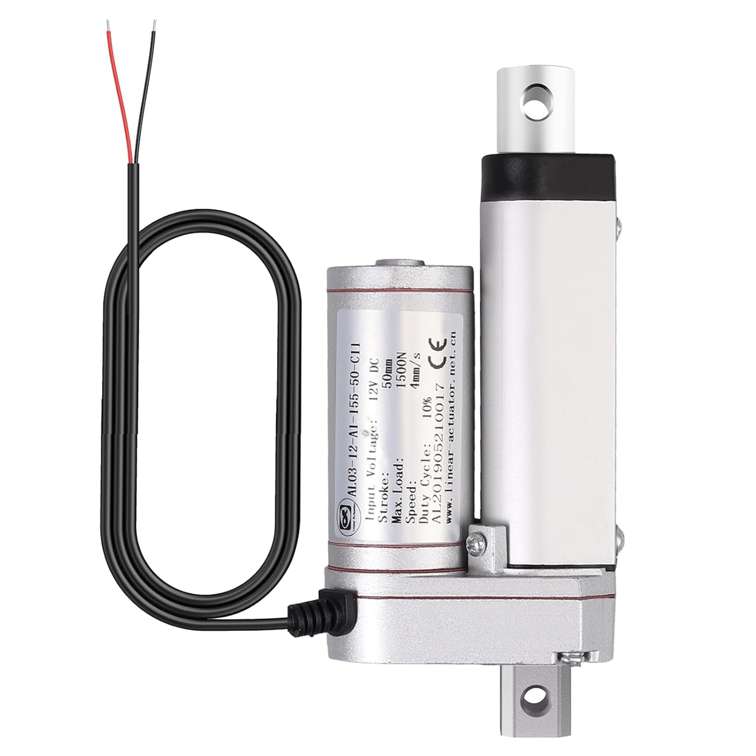 Justech 250 mm 10 inch Linear Actuator Motor, Heavy Duty DC 12V Linear ...