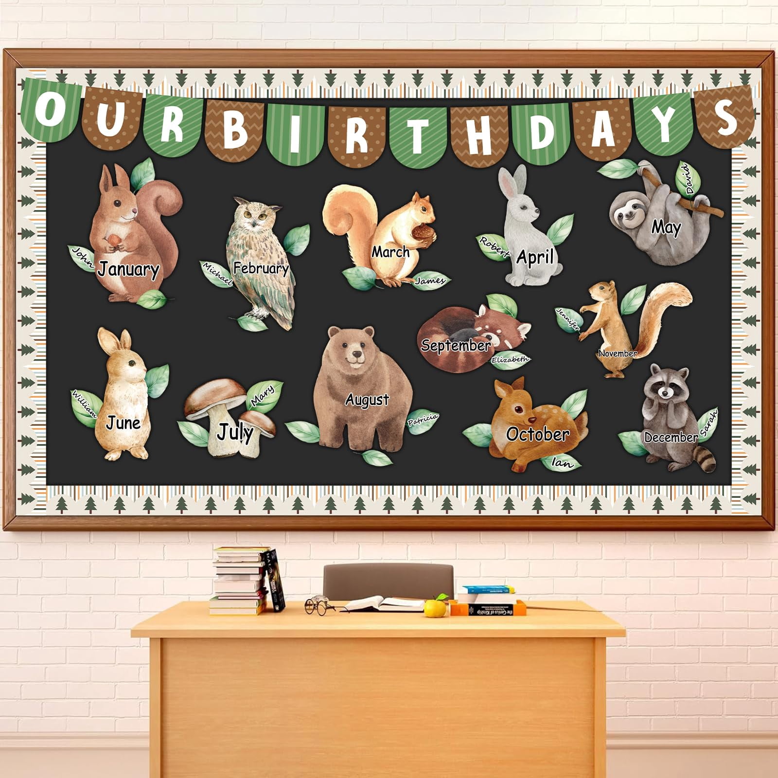 Justforjoyful 68Pcs Birthday Bulletin Board Set Woodland Animals ...