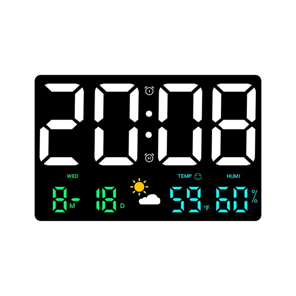 Justhard Large Screen Clock - One Screen Full Display Meets Daily Needs ...