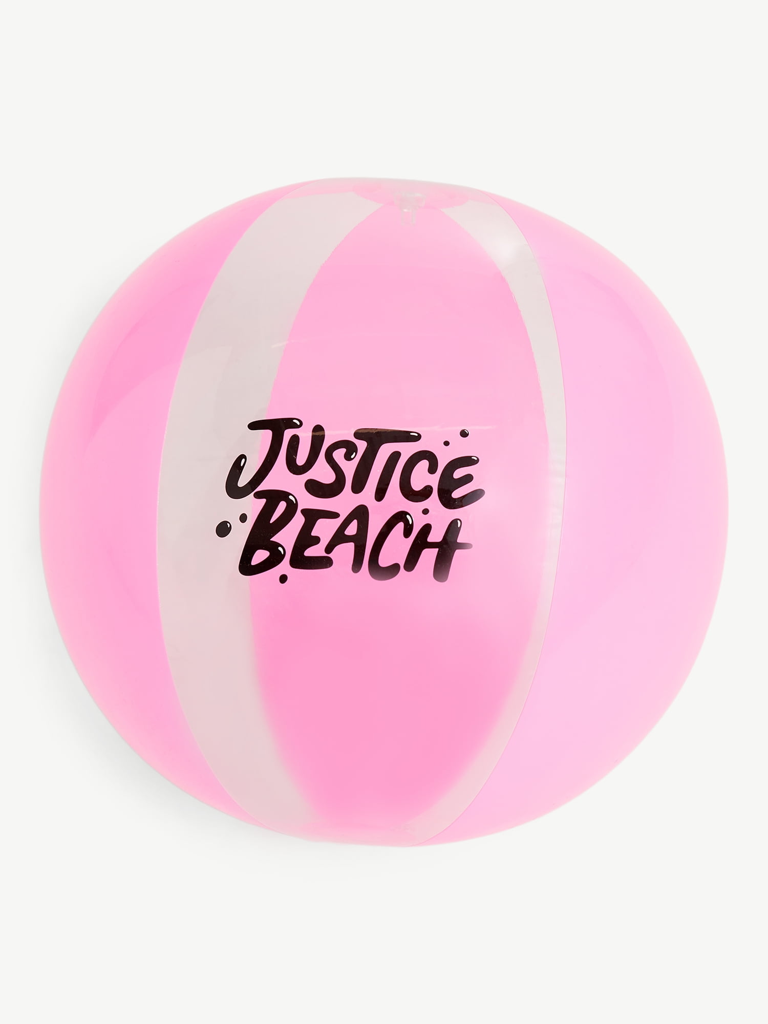 Justice 18" Inflatable Beach Ball - includes 8 Sheets of Stickers and ...