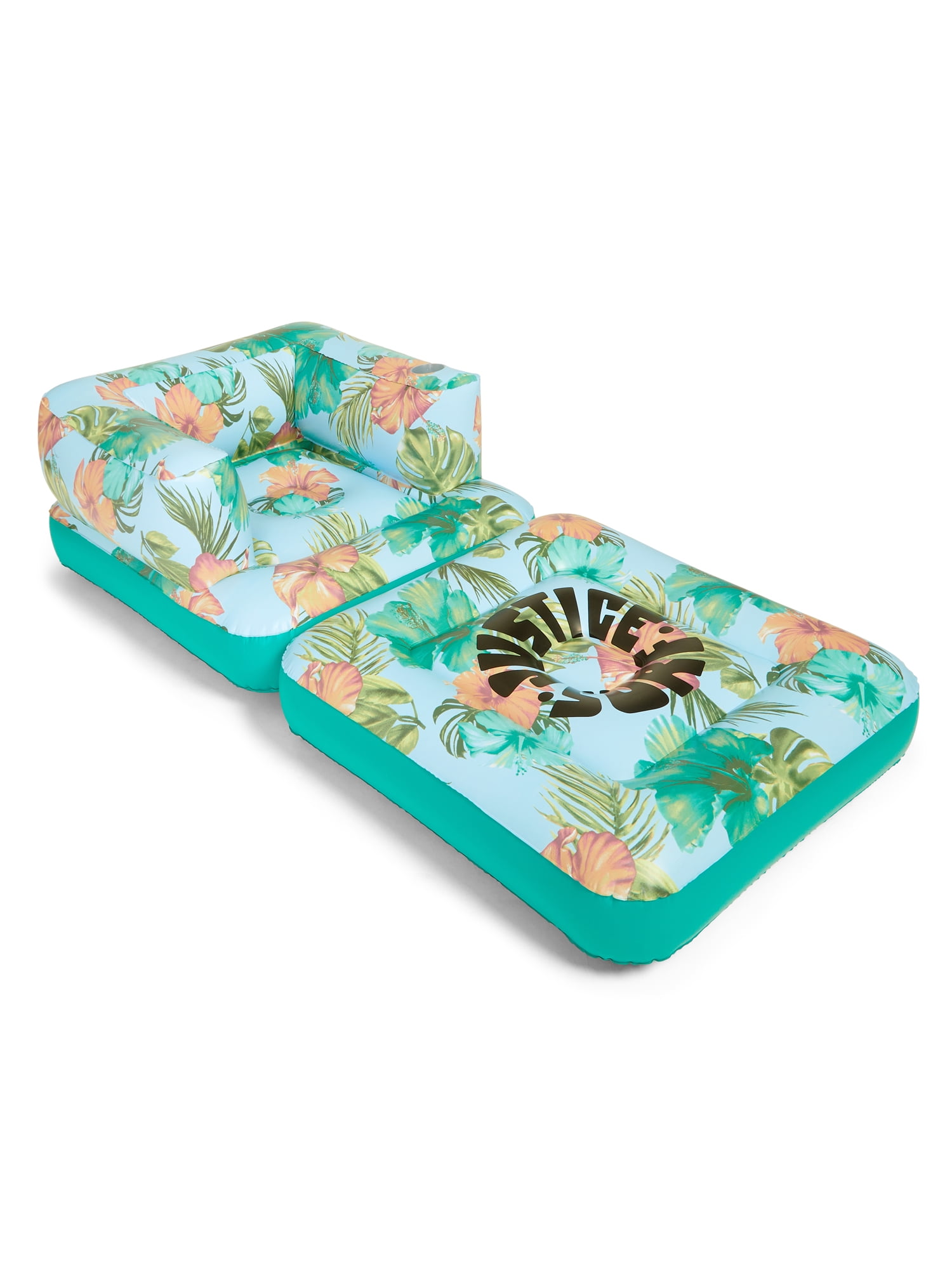 Justice 2-in-1 Foldable Water Lounge Inflatable Pool Float & Chair ...
