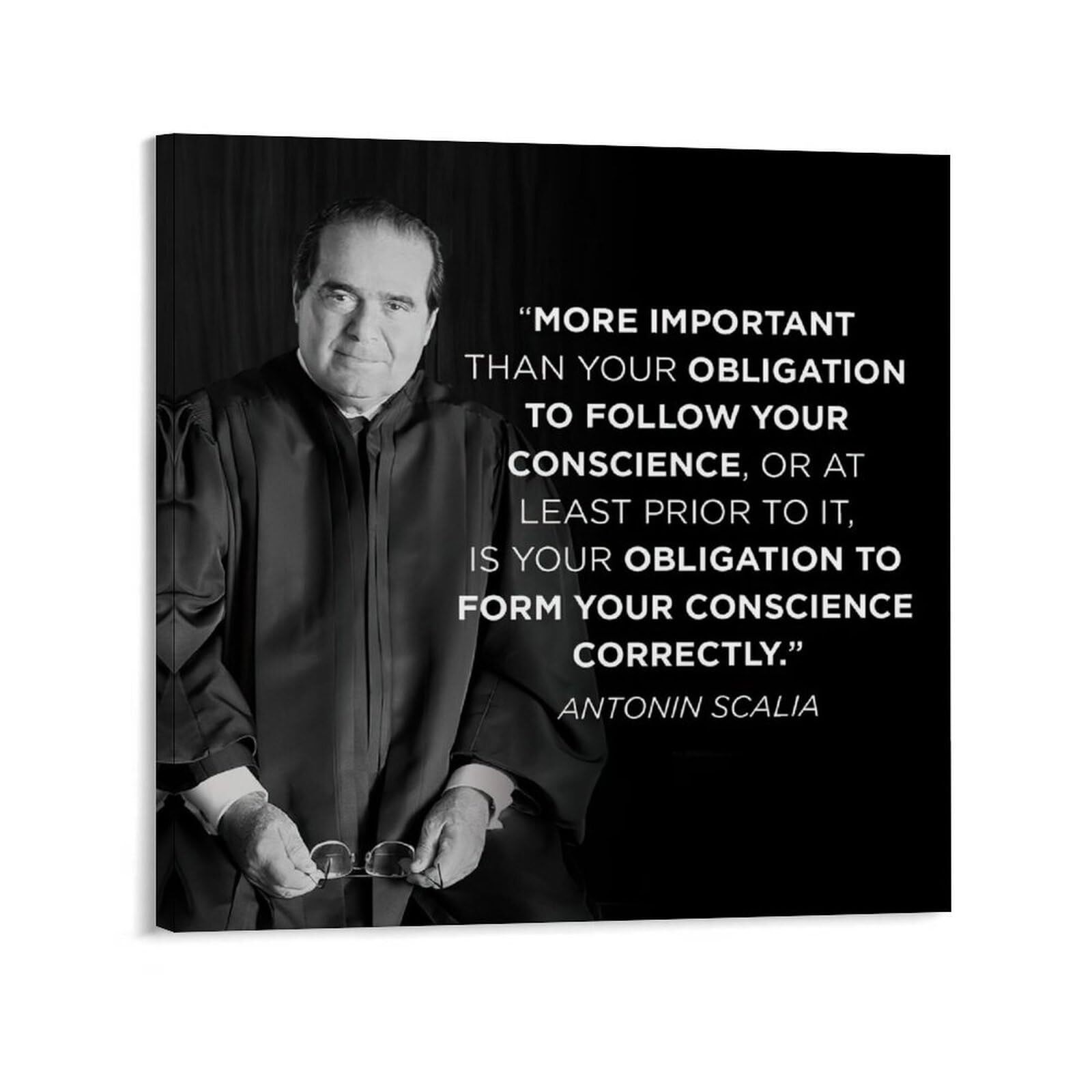 Justice Antonin Scalia Black And White Artistic Portrait Poster (1 ...