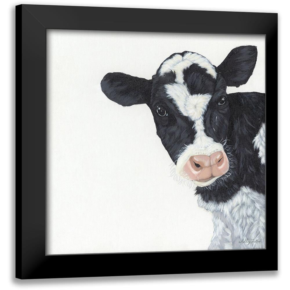 Justice, Ashley 20x20 Black Modern Framed Museum Art Print Titled - Cow ...
