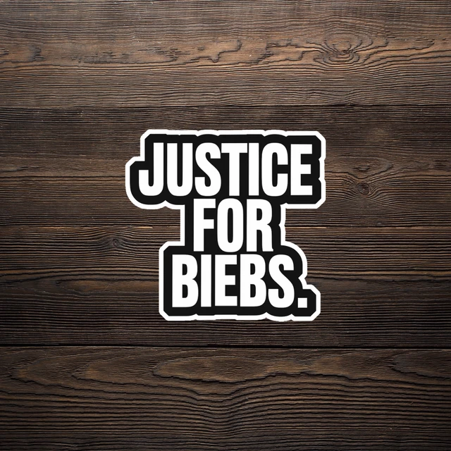 Justice For Biebs Vinyl Sticker For Justin Bieber Fans, Laptops ...