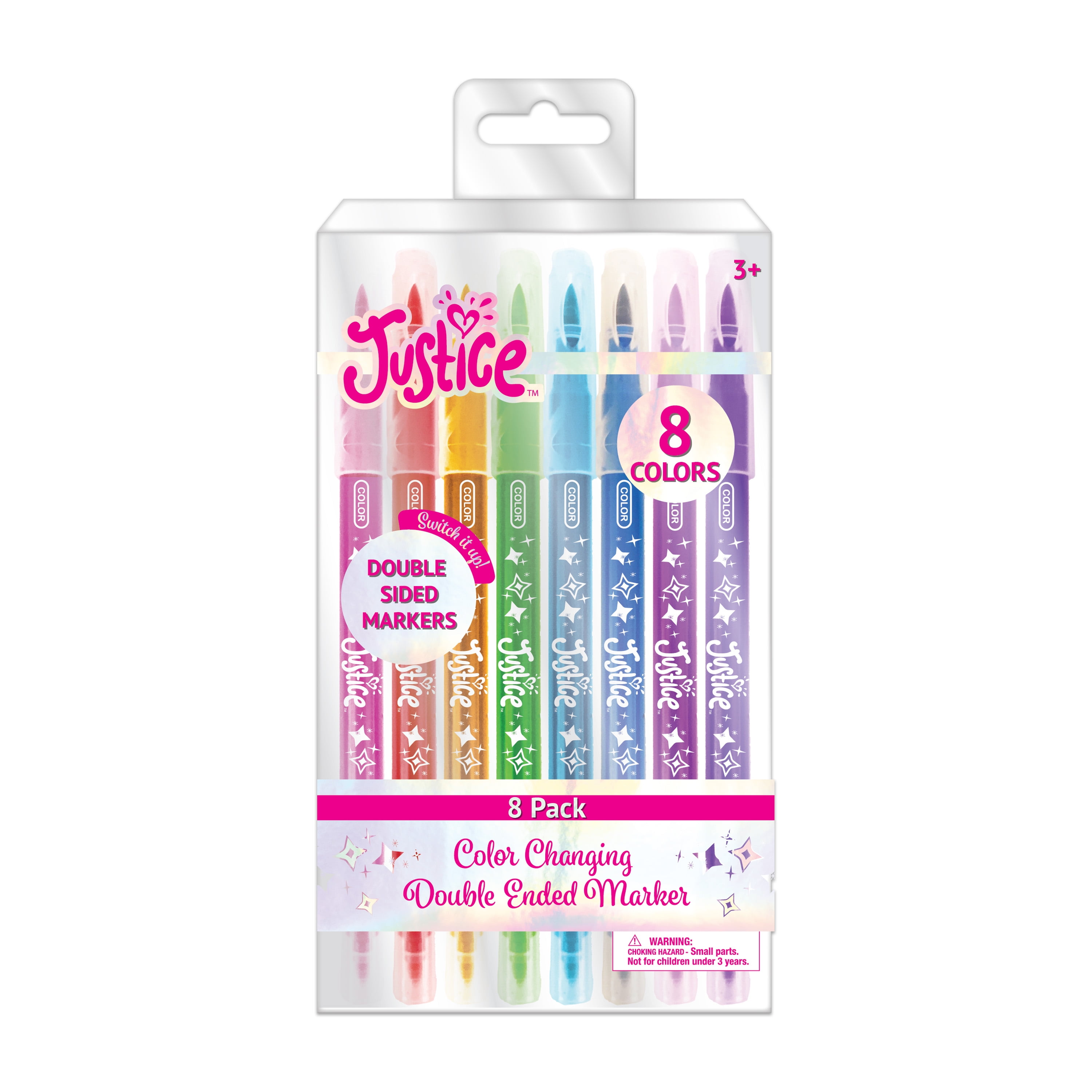 Justice Color Changing Double Ended Art Markers, Multiple Colors, 8 ...