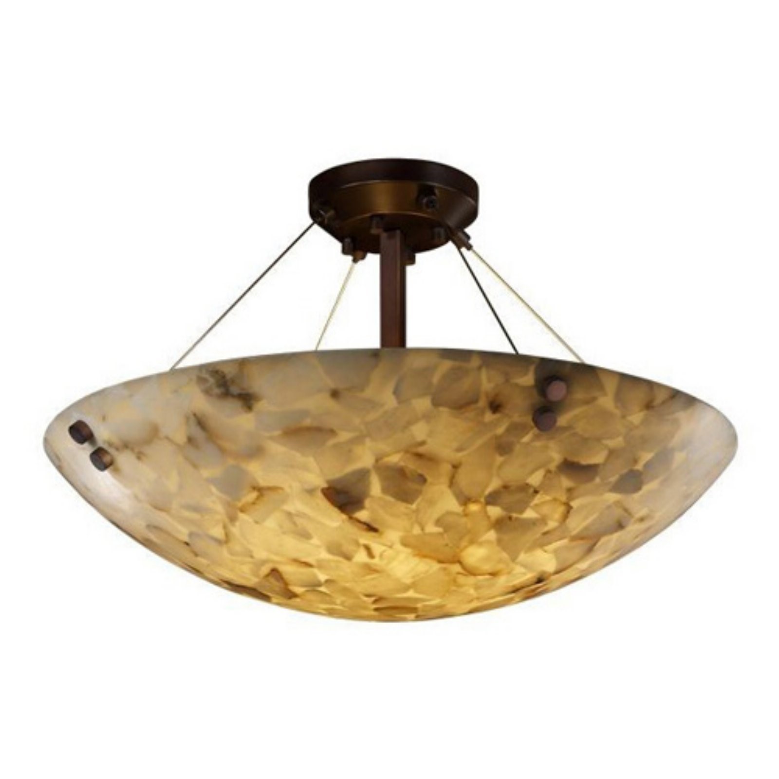 Justice Design Group Alr-9652-35-F1 Alabaster Rocks 27" Round Bowl Semi ...