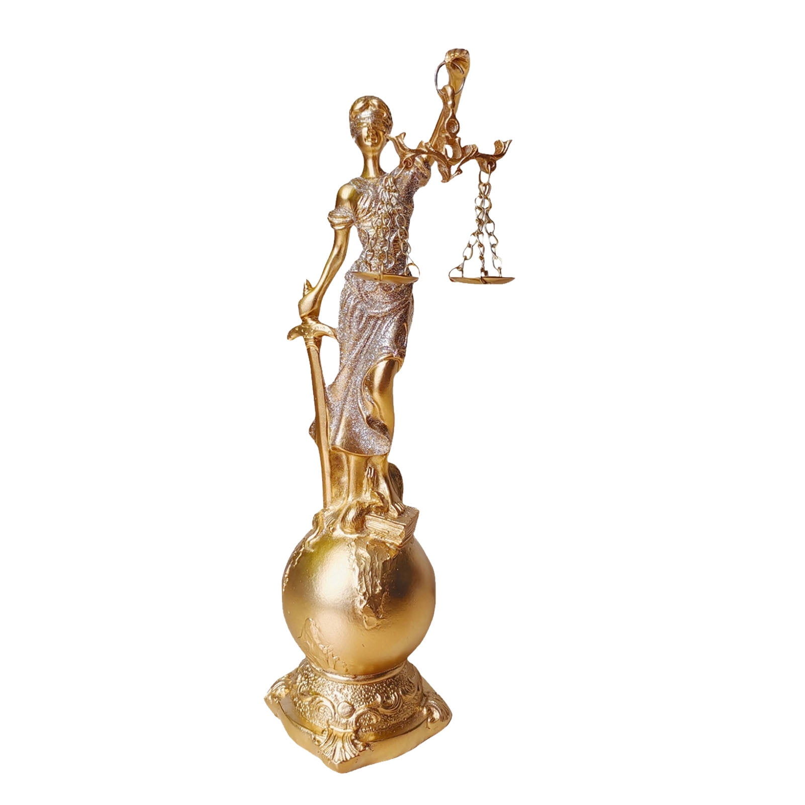 Justice Fairness Goddess Statue, Resin Blind Law Lady Sculpture, Greek ...