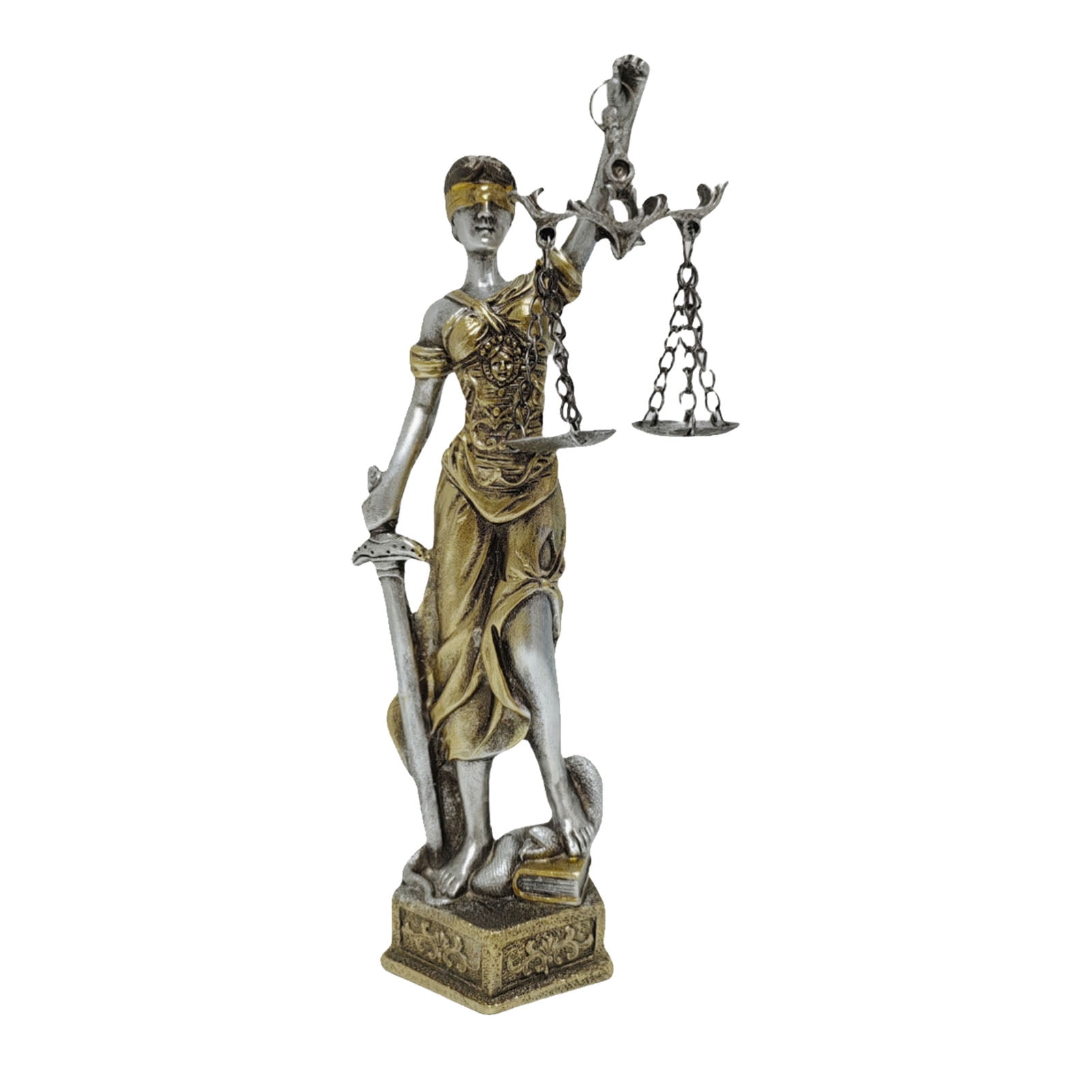 Justice Fairness Goddess Statue, Resin Blind Law Lady Sculpture, Greek ...