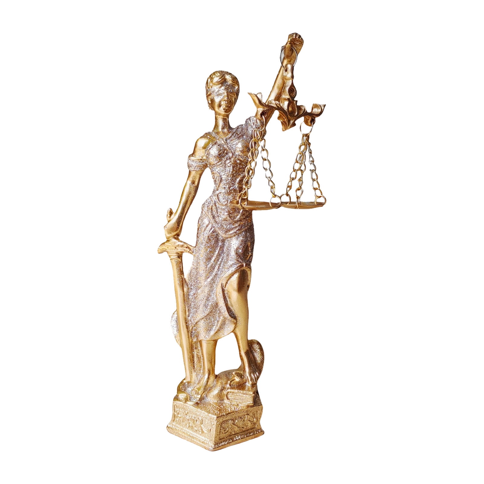 Justice Fairness Goddess Statue, Resin Blind Law Lady Sculpture, Greek ...