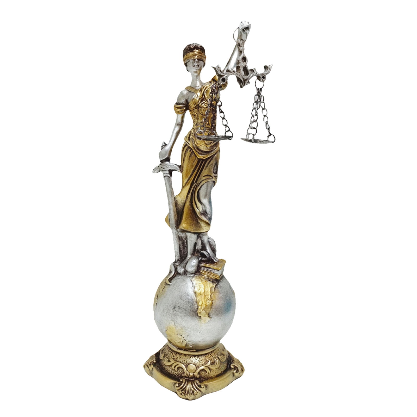 Justice Fairness Goddess Statue, Resin Blind Law Lady Sculpture, Greek ...