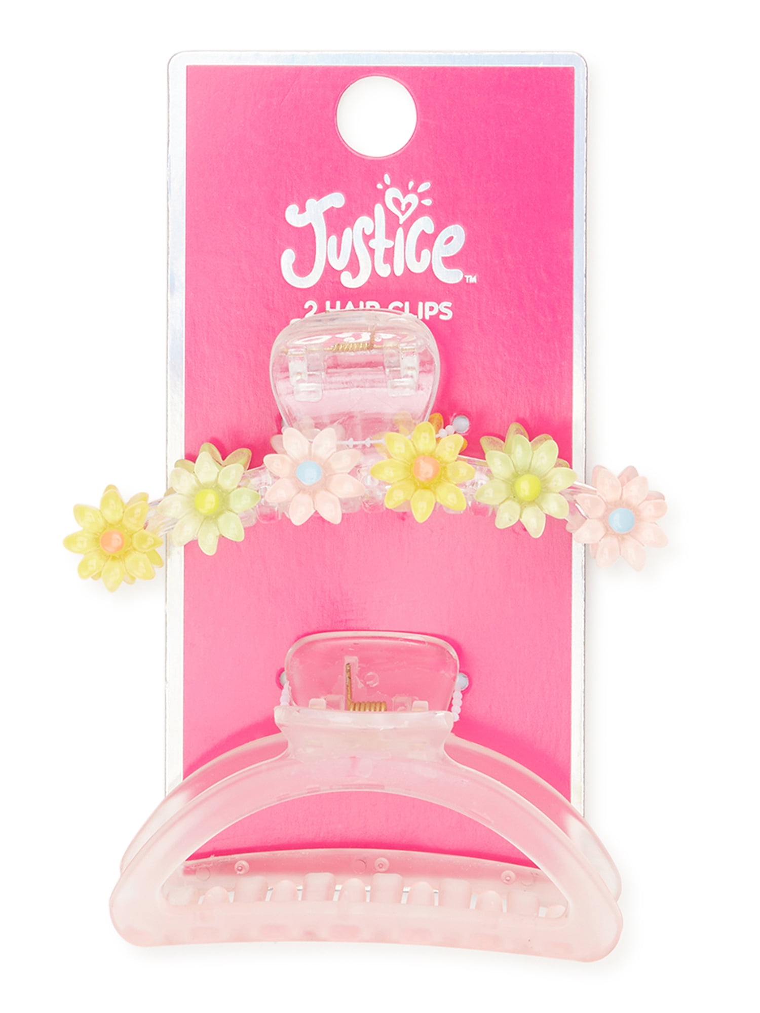 Justice Flower Claw Clips, 2-Pack - Walmart.com