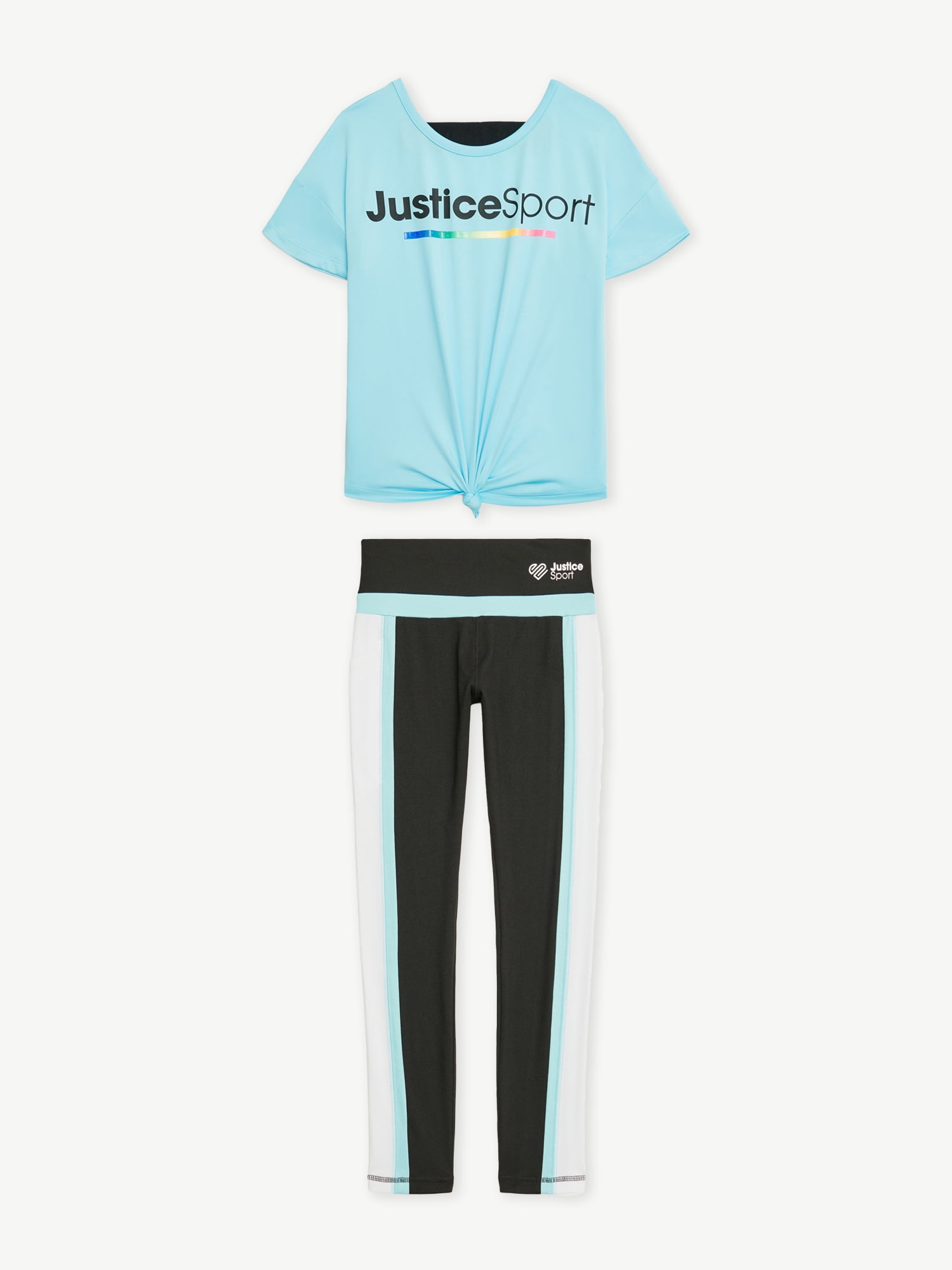 Justice Girl's Active 2pc Tee and Legging Set, Sizes XS-XL & Plus ...
