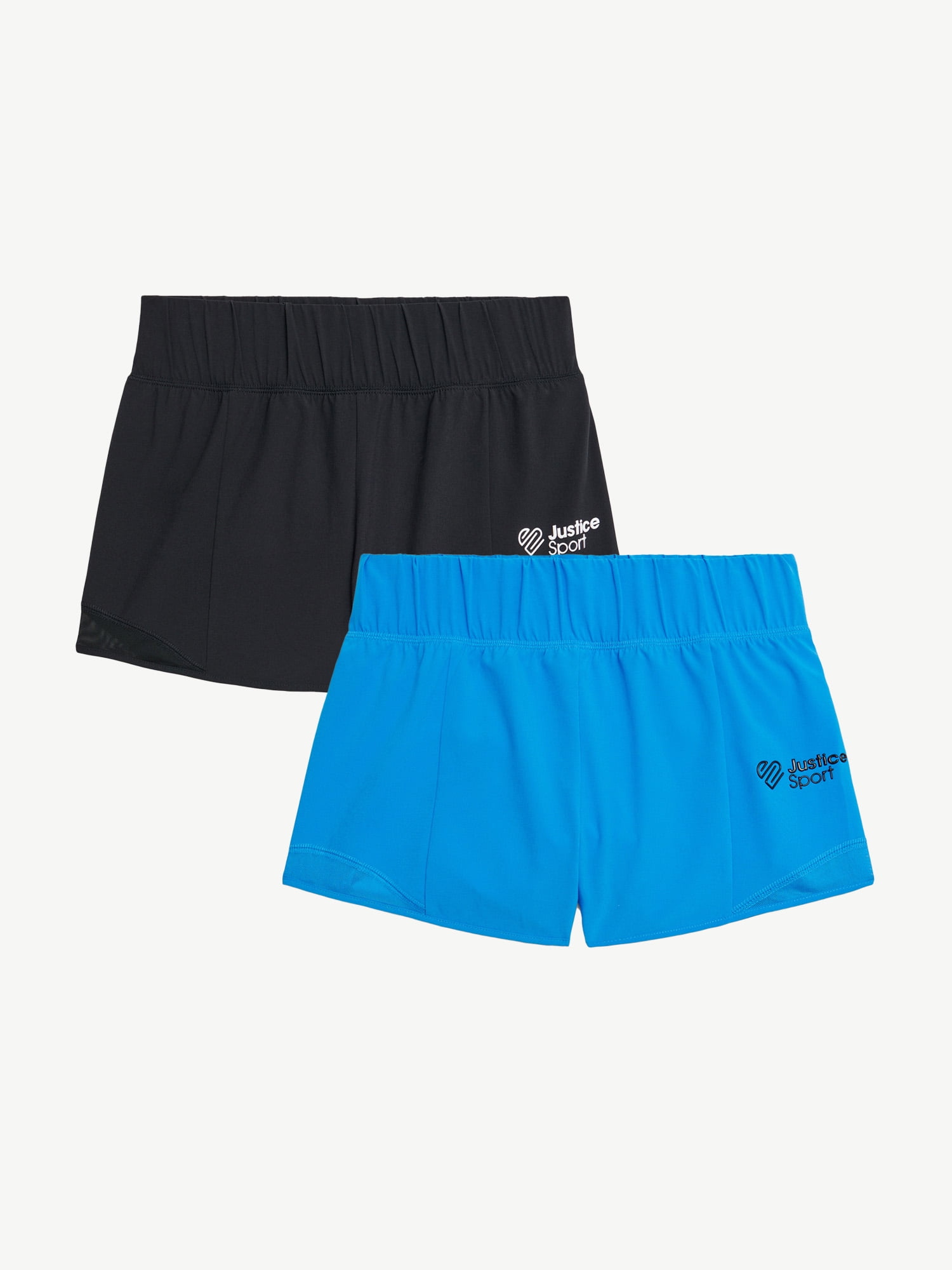 Justice Girl's Active 2pk Side Mesh Detail Running Short, Sizes XS-XL ...