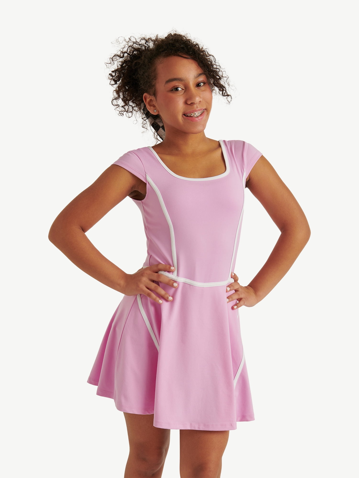 Justice Girl's Cap Sleeve Active Dress, Sizes XS - XLP - Walmart.com