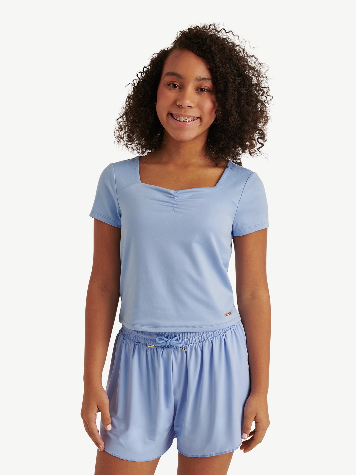 Justice Girl's Cinch Front Top, Sizes XS - XLP - Walmart.com