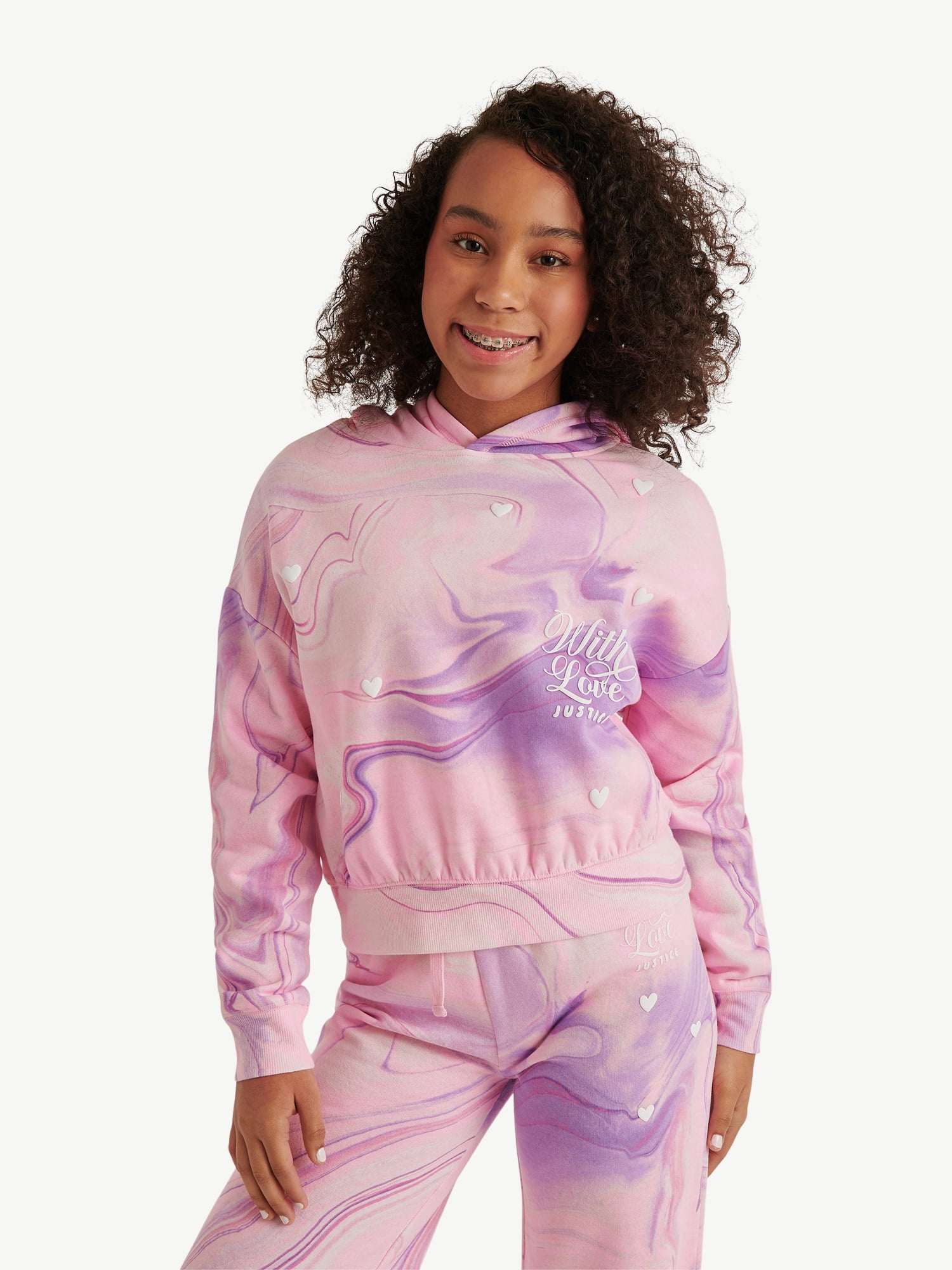 Justice Girl's Fleece Hoodie, Sizes XS - XLP - Walmart.com