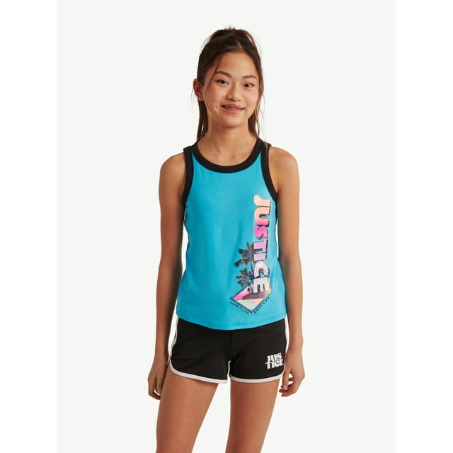 Justice Girl's Everyday Faves Ringer Tank, Sizes XS-XLP - Walmart.com Justice Girl's Everyday Faves Ringer Tank, Sizes XS-XLP - Walmart.com