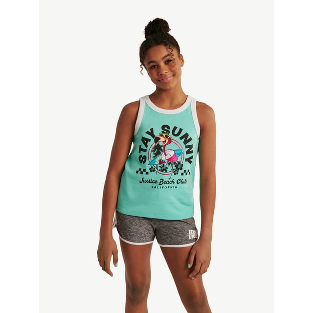 Justice Girl's Everyday Faves Ringer Tank, Sizes XS-XLP - Walmart.com Justice Girl's Everyday Faves Ringer Tank, Sizes XS-XLP - Walmart.com