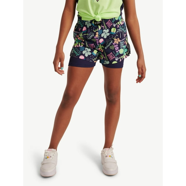 Justice Girl's J-Sport Active 2-Fer Running Short, Sizes XS-XLP ...