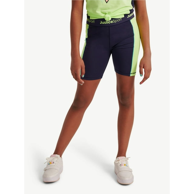 Justice Girl's J-Sport Active Colorblock Logo Bike Short, Sizes XS-XLP ...