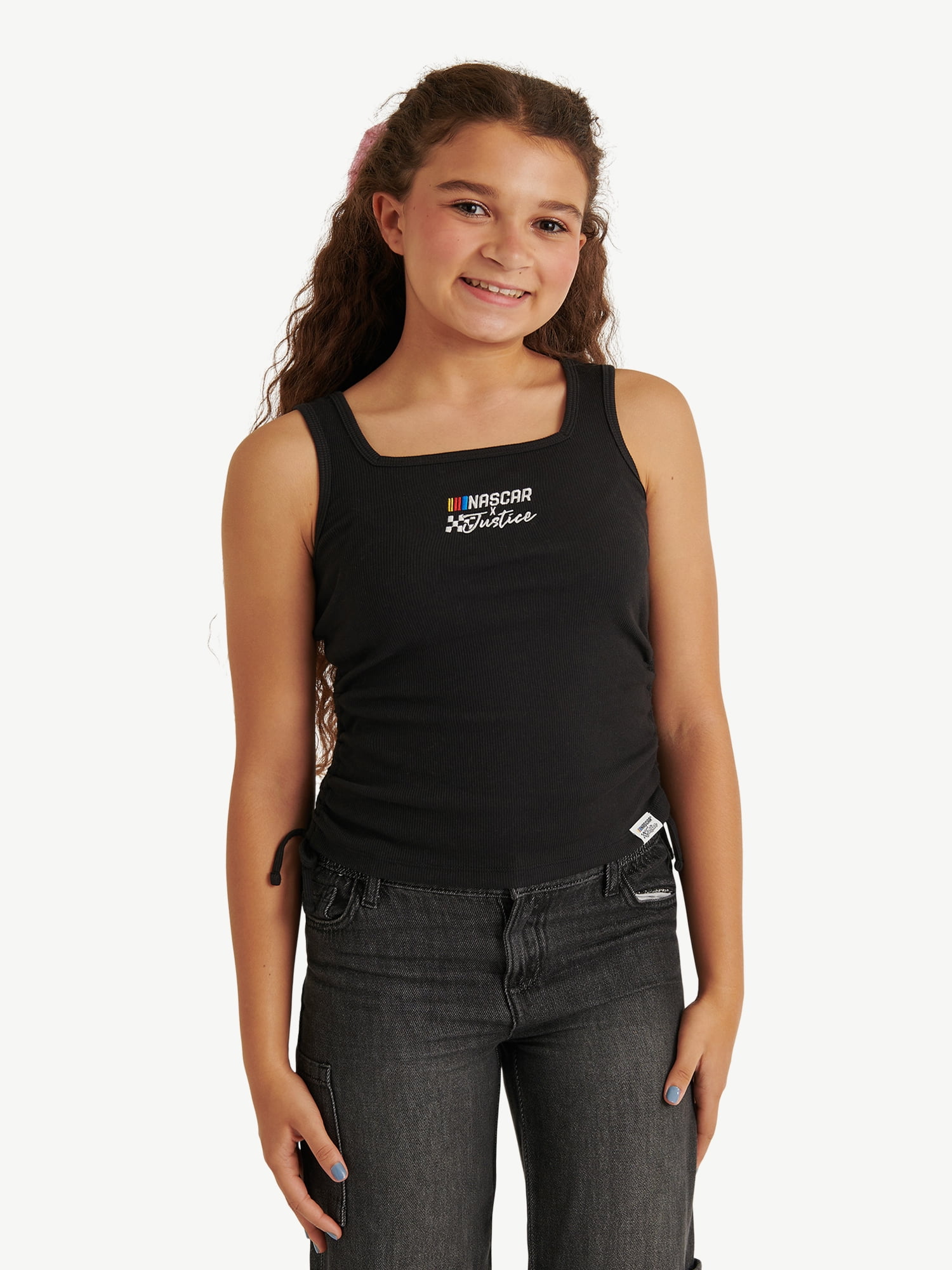 Justice Girl's NASCAR X Justice Collab Cinch Tank, Sizes XS - XLP ...