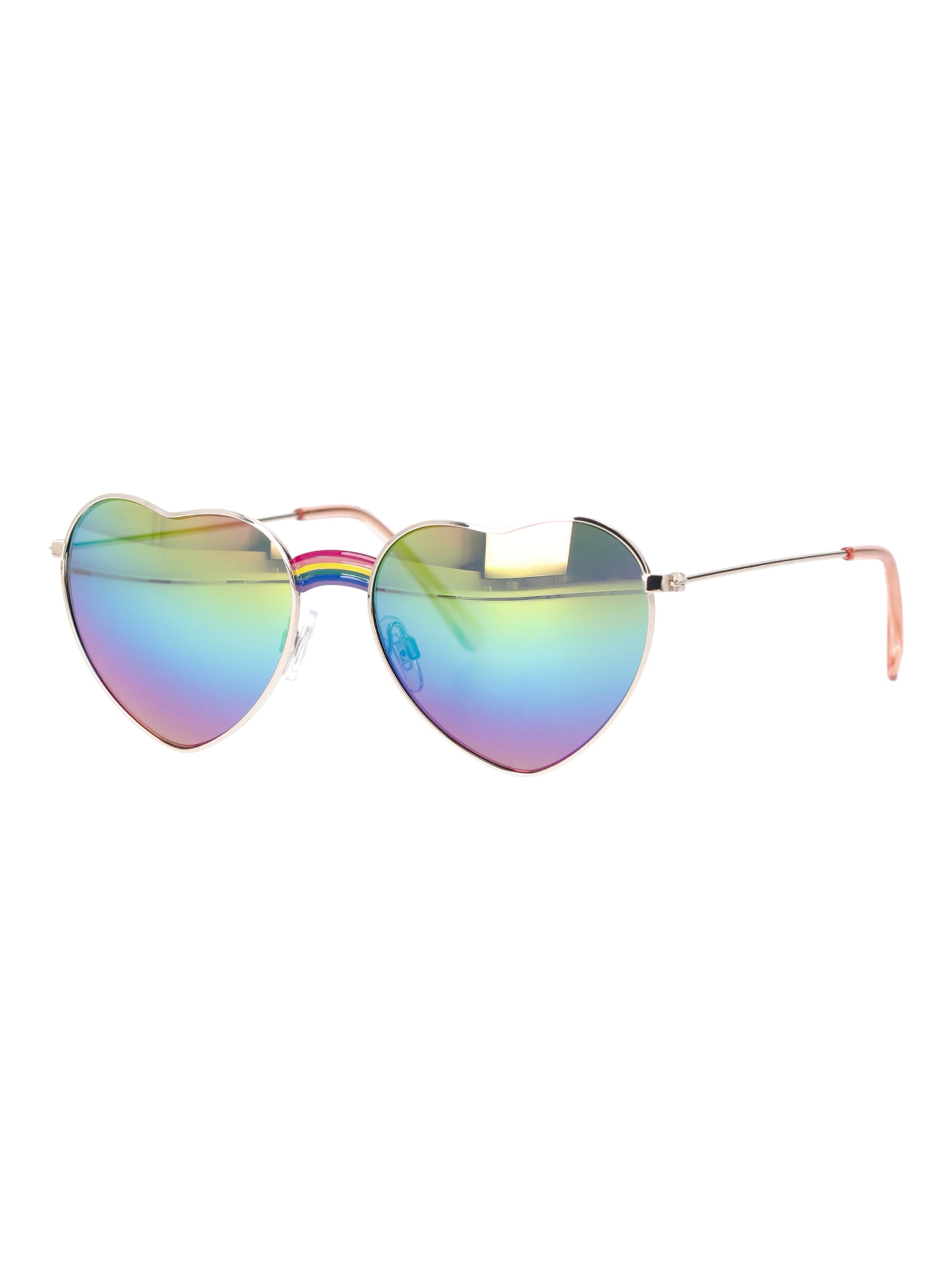 Justice Rainbow Heart Aviator Sunglasses - Walmart.com