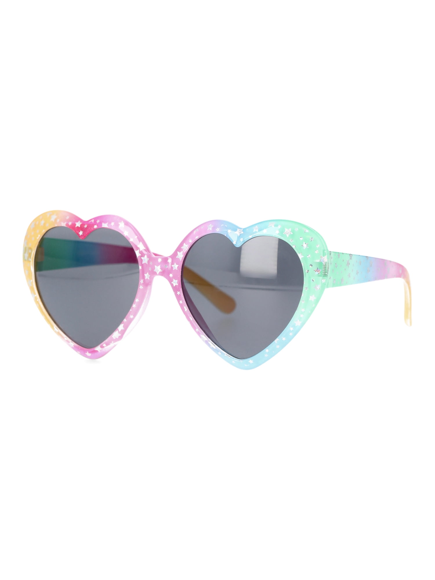 Justice Girl's Rainbow Heart Frame Sunglasses, Multi - Walmart.com