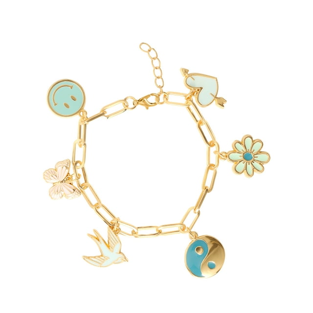 Justice - Girl's / Tween Smiley Charm Bracelet - Walmart.com