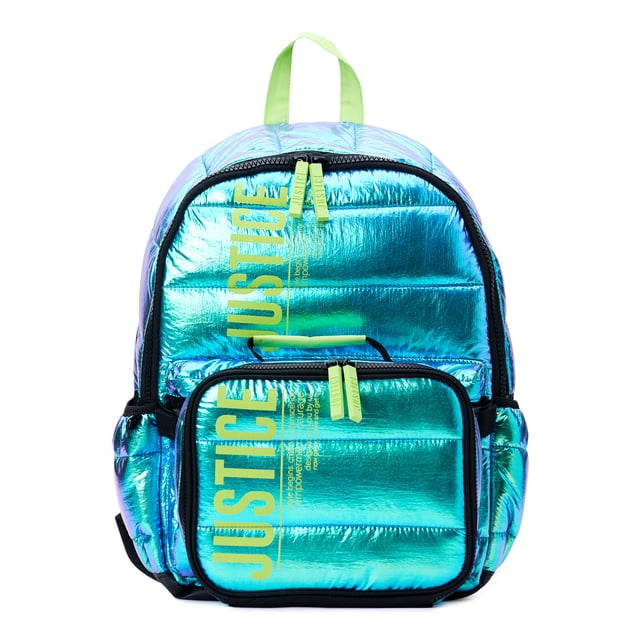 Justice Girls 17" Laptop Backpack 3-Piece Backpack Set with Lunch Tote ...