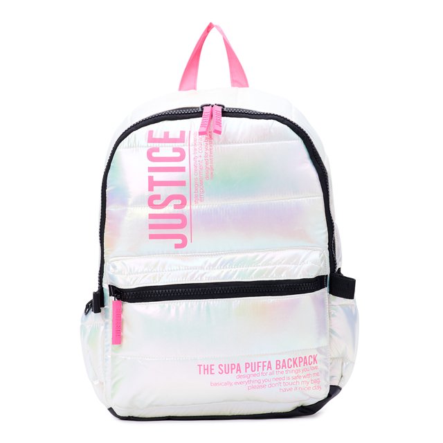 Justice Girls 17" Laptop Backpack 3-Piece Backpack Set with Lunch Tote ...