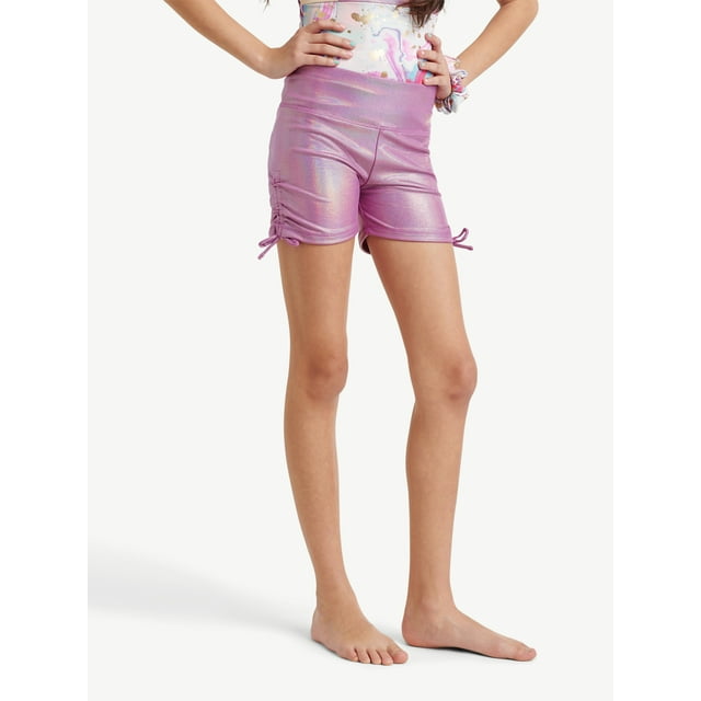 Justice Girls All Over Foil Dance and Gymnastics Shorts, Sizes XS - XL ...
