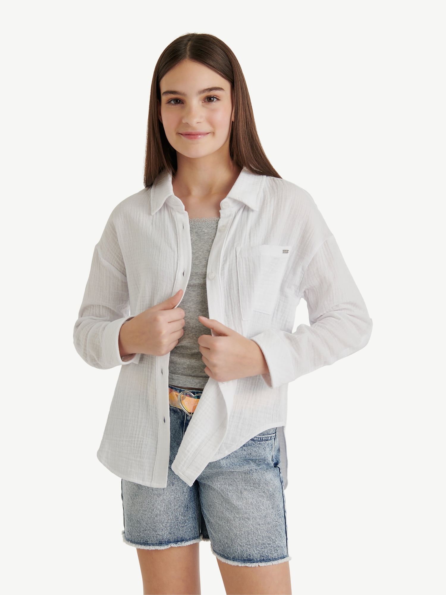 Justice Girls Beach Shirt, Sizes XS - XLP - Walmart.com