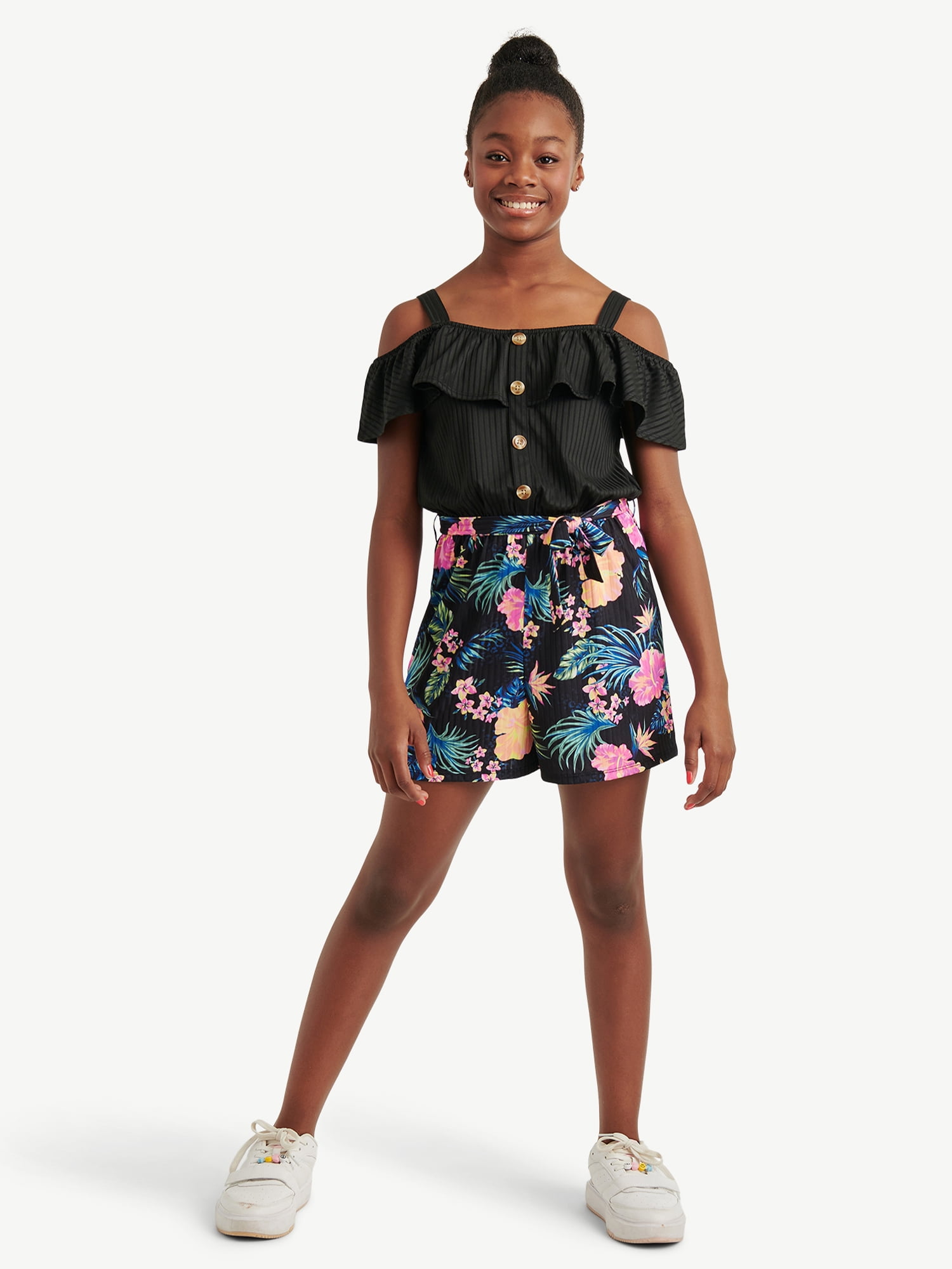 Justice Girls Block Romper, Sizes XS-XLP - Walmart.com