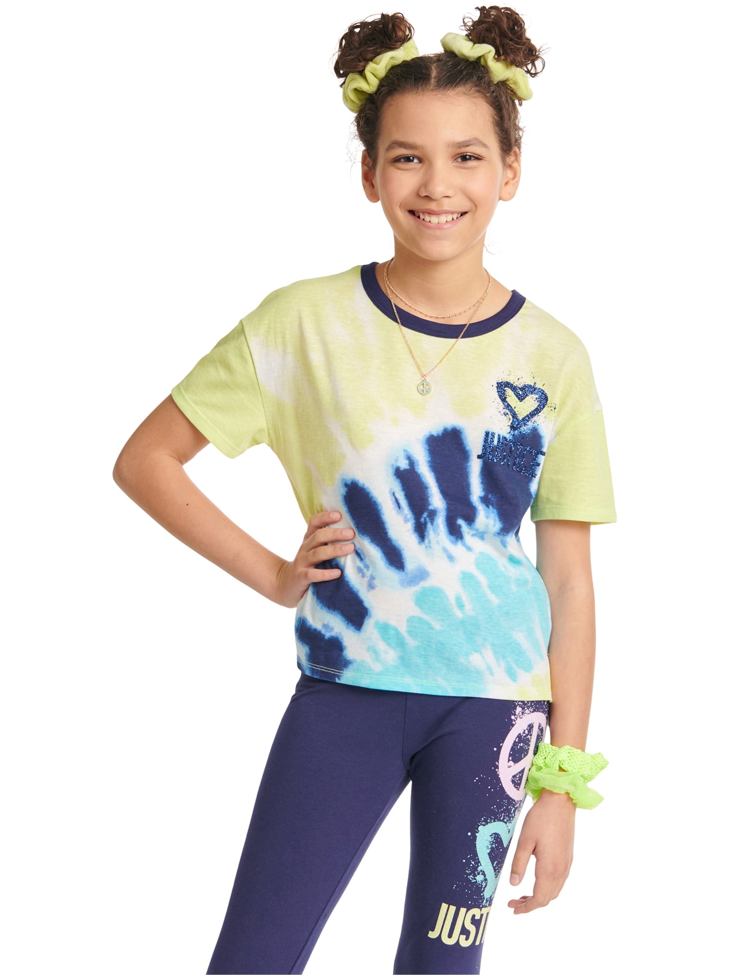 Justice Girls Boxy Split Hem T-Shirt, Sizes XS-XLP, Casual Fashionista ...