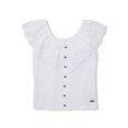 Justice Girls Eyelet Flounce Top - Sizes 5-18 & Plus - Fashion ...