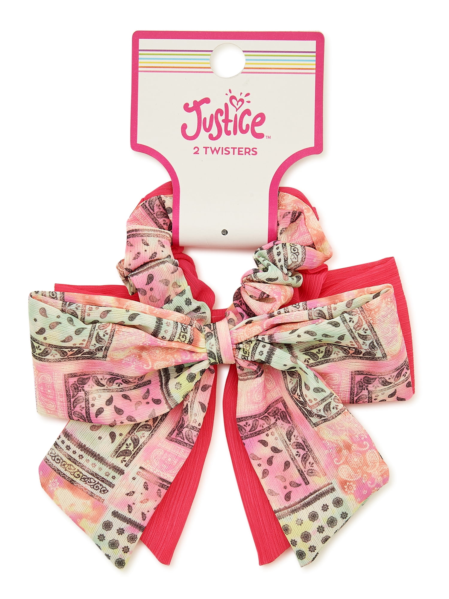 Justice Girls Chiffon Tail Hair Twisters, 2 Pack - Walmart.com