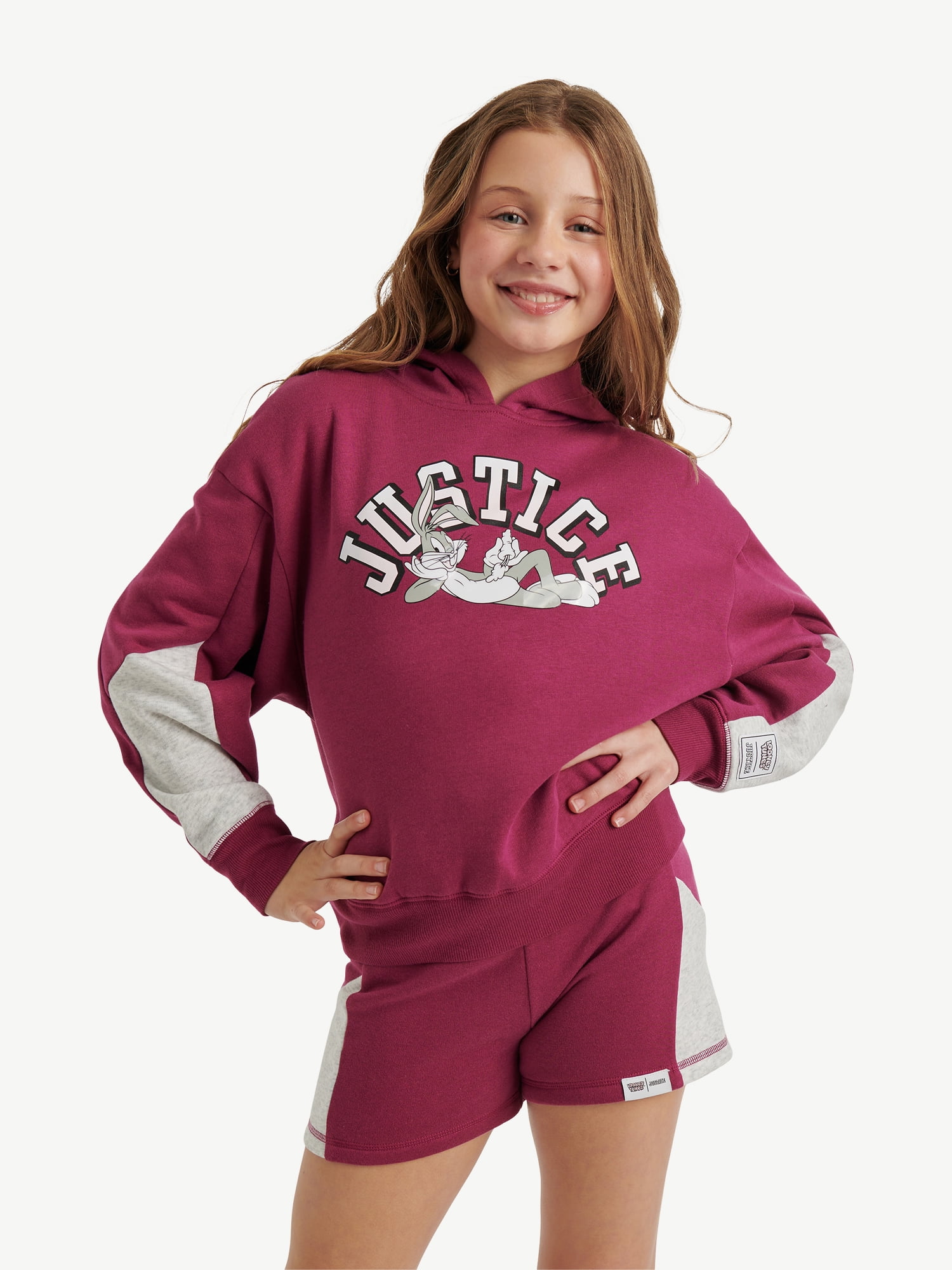 Justice x Looney Tunes Colorblock Hoodie, Sizes XS - XLP - Walmart.com