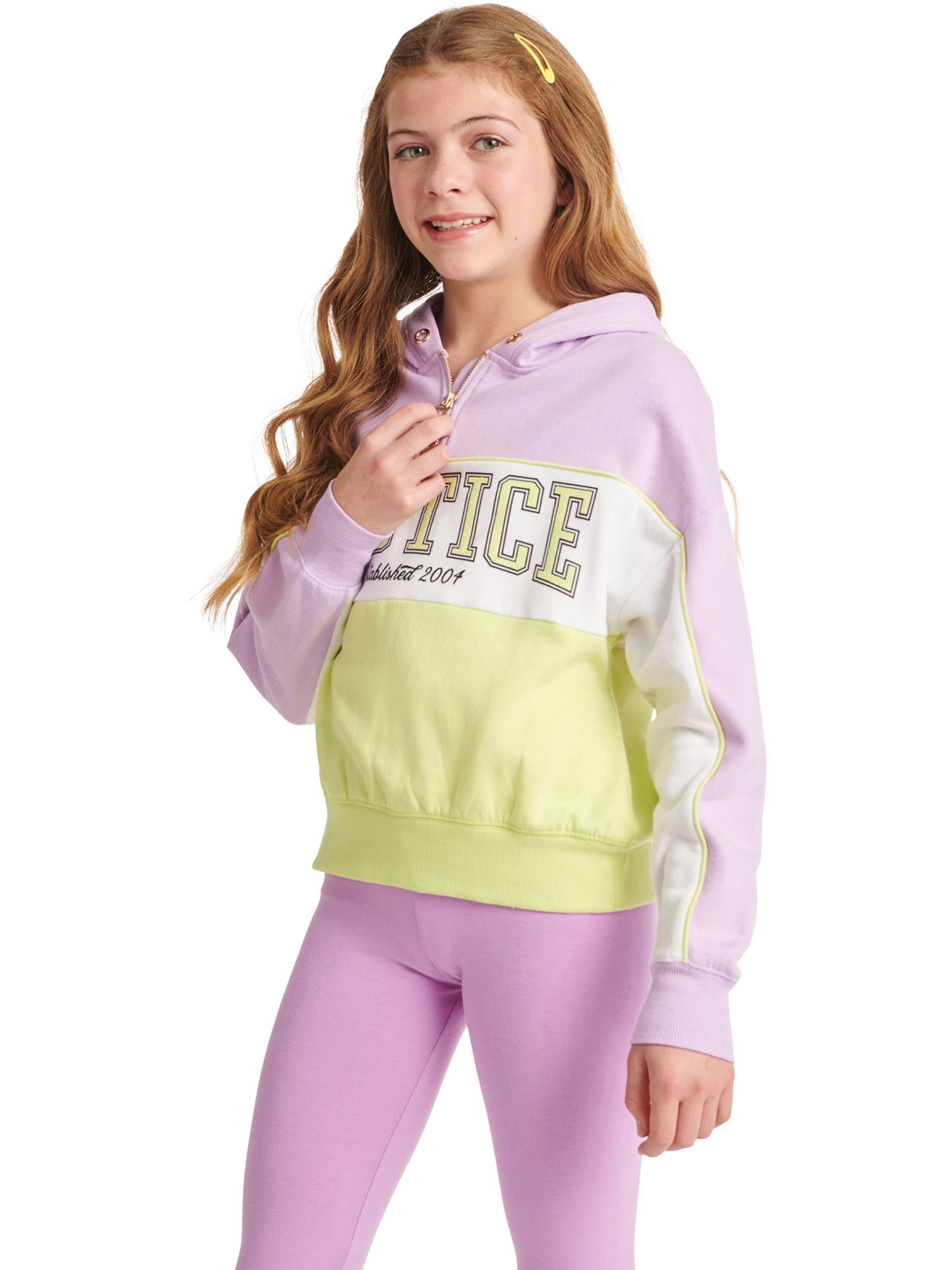 Justice Girls Colorblocked Sweatshirt, Sizes XS-XLP - Walmart.com