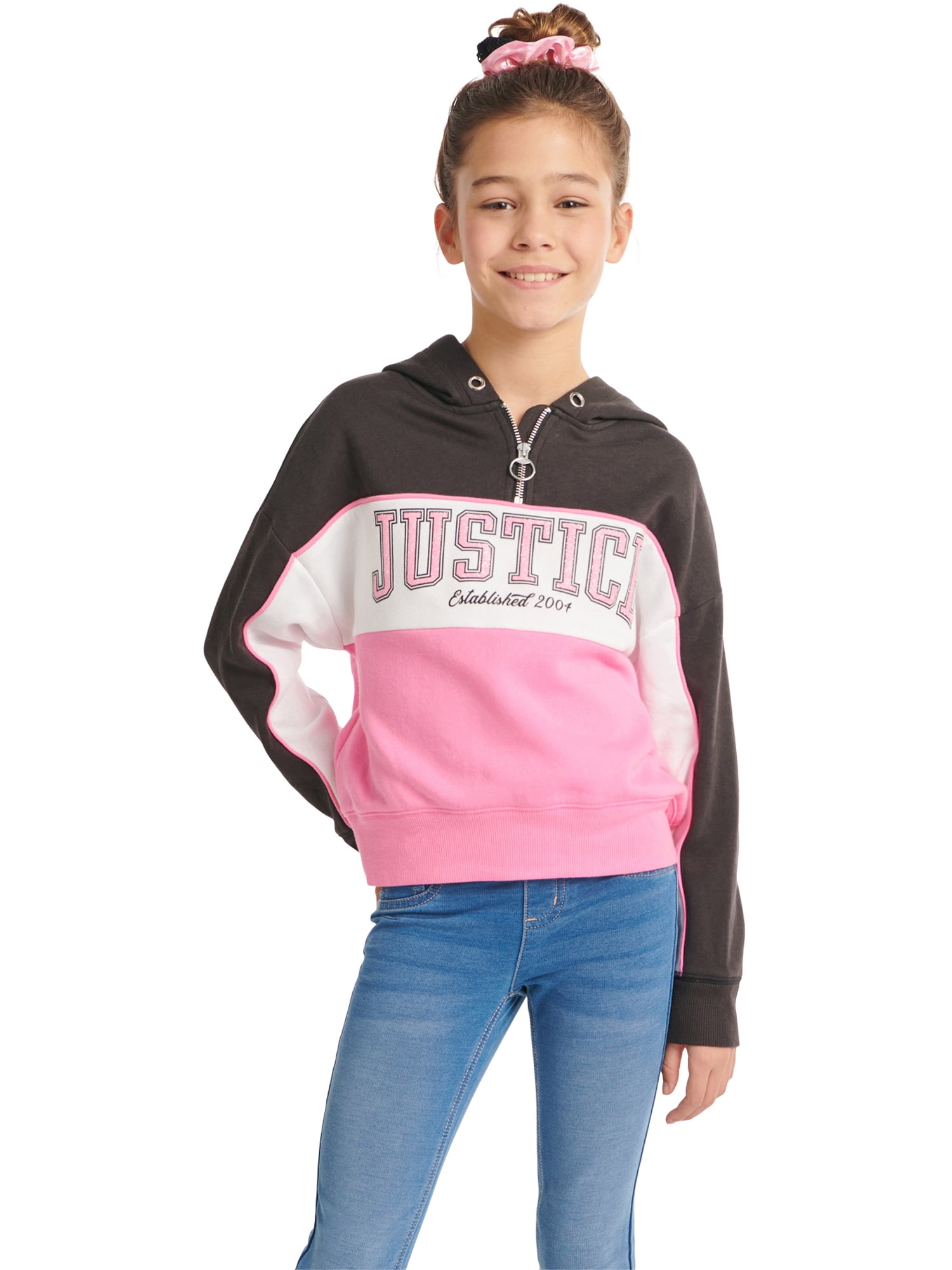 Justice Girls Colorblocked Sweatshirt, Sizes XS-XLP - Walmart.com