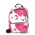 Justice Girls Cow Print Faux Fur Mini Backpack, Pink - Walmart.com