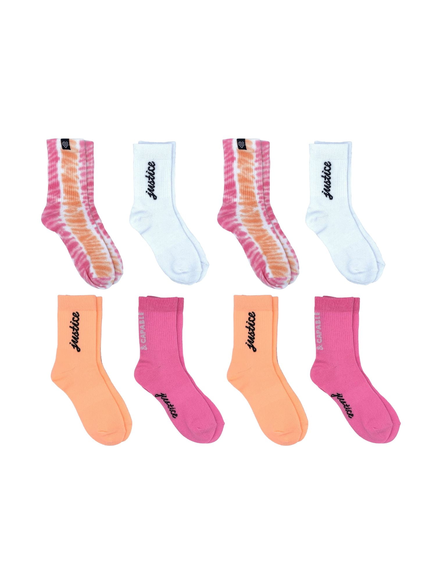 Justice Girls Crew Socks, 8-Pack, Size M-L - Walmart.com