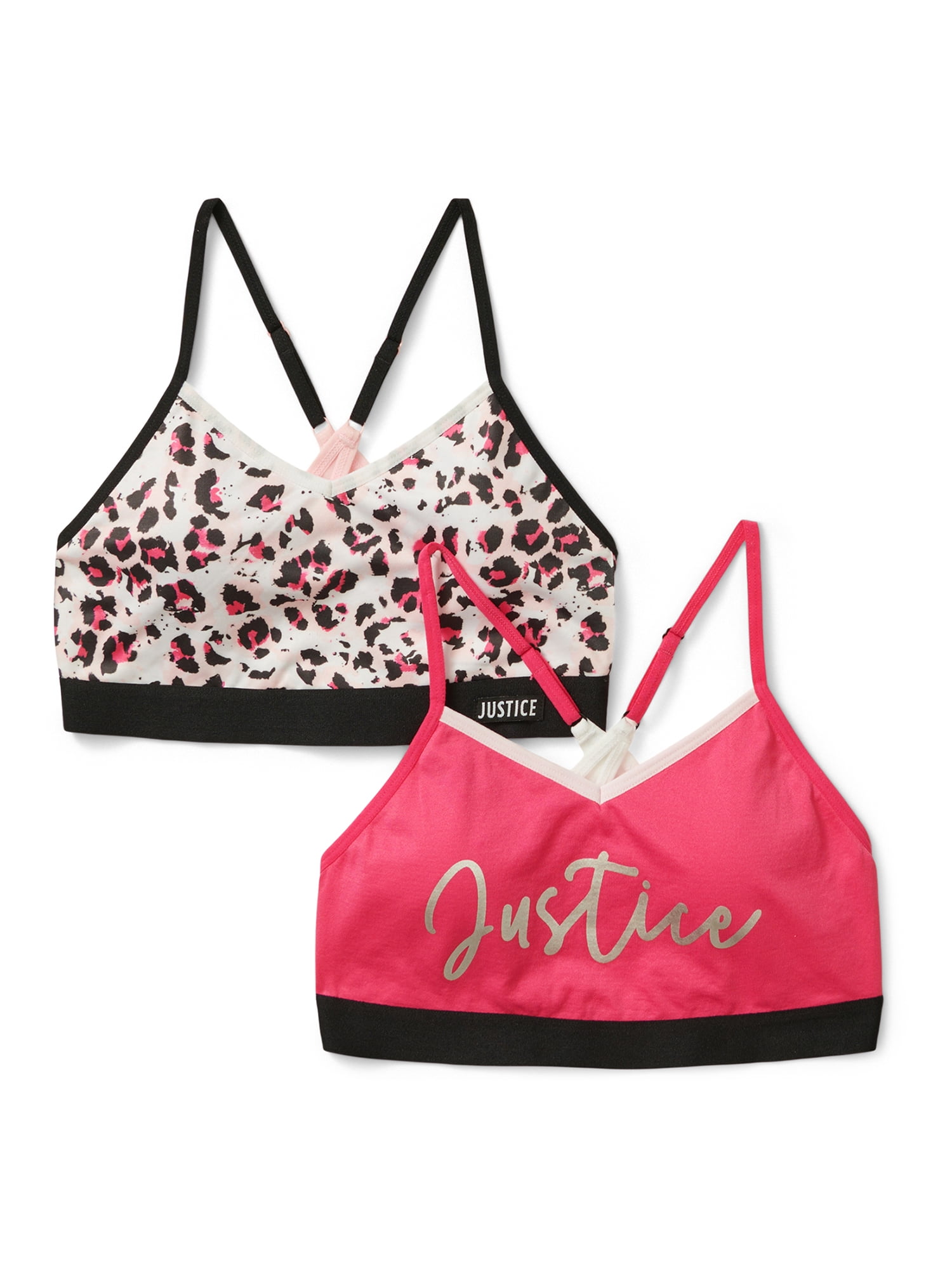 Justice Girls Cross Back Bra, 2Pk, Sizes 28-38 - Walmart.com