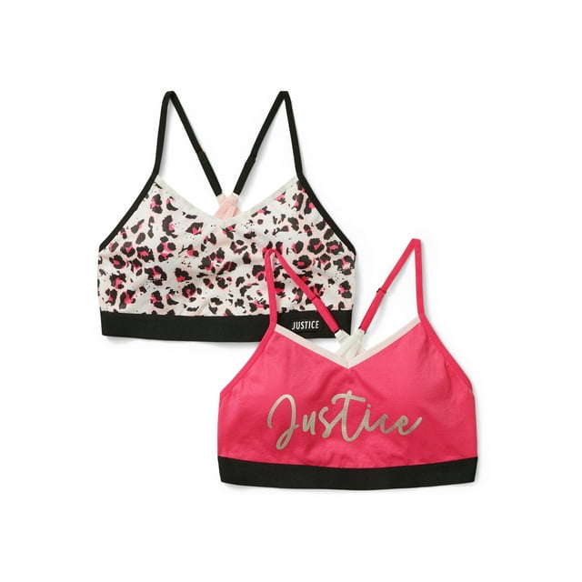 Justice Girls Cross Back Bra, 2Pk, Sz 28-38 - Walmart.com