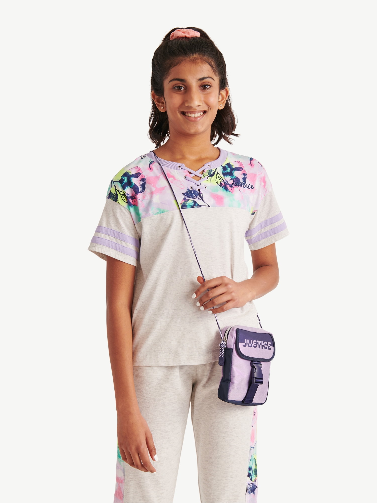 Justice Girls Crossbody Bag with Braided Strap - Walmart.com