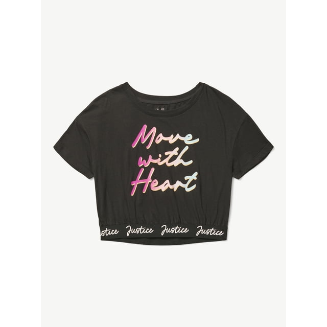 Justice Girls Dance and Gymnastics Crop Graphic Tee, Sizes XS-XL ...