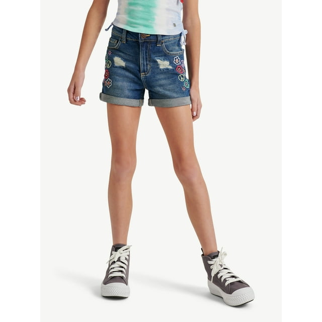 Justice Girls Denim Short, Sizes 6-18, Slim & Plus - Walmart.com