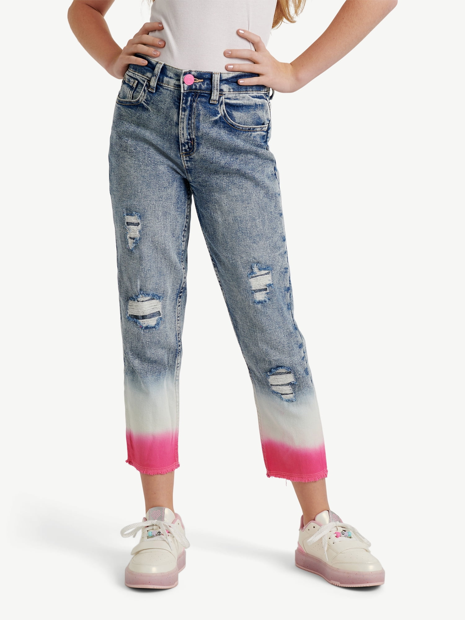 Justice Girls Dip Dye Jean, Sizes 6-18, Slim & Plus - Walmart.com