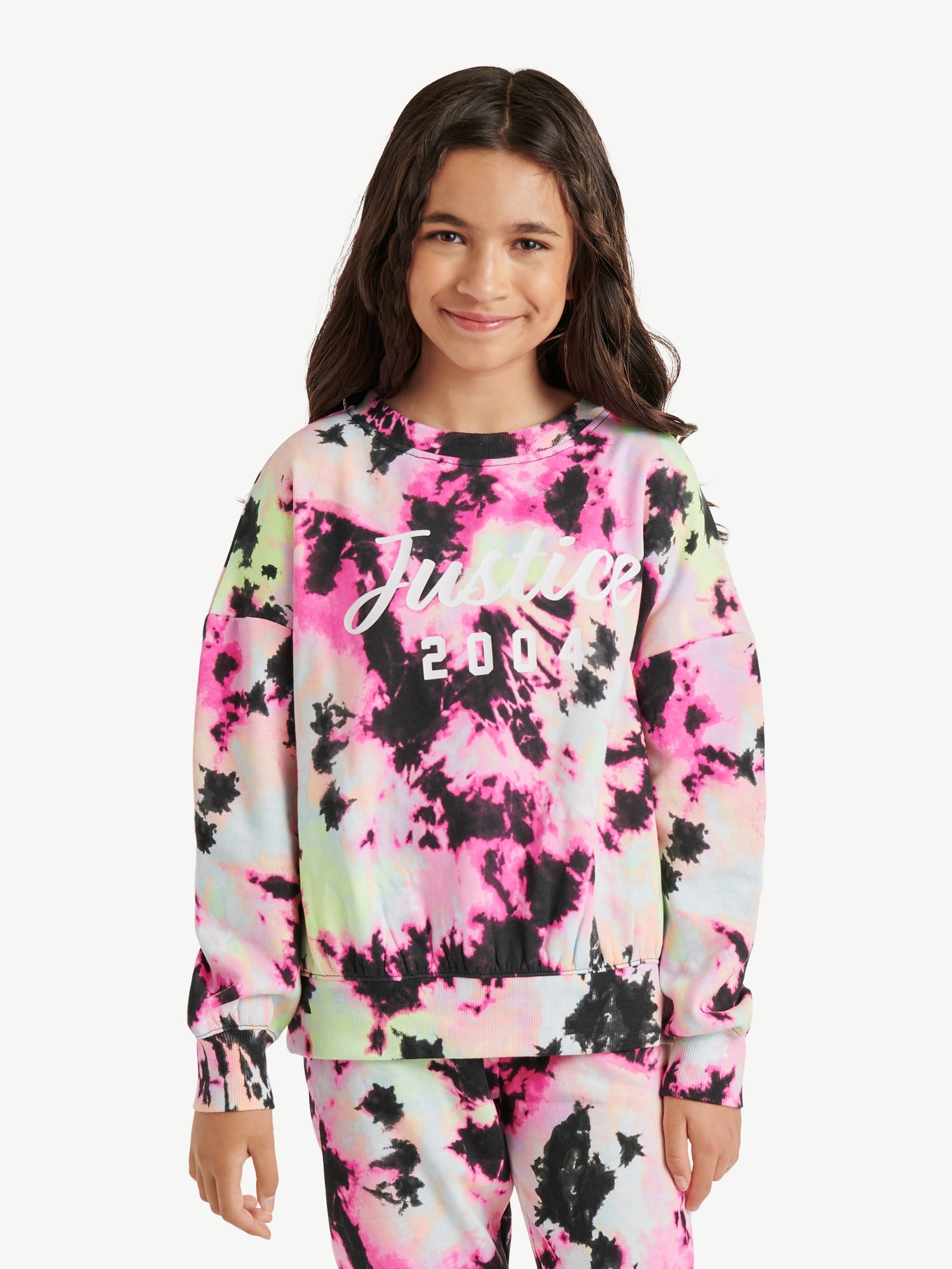 Justice Girls Fleece Crew Neck Sweatshirt, Sizes XS - XLP - Walmart.com