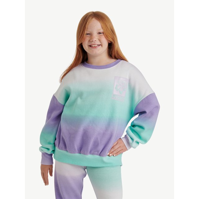 Justice Girls EDF Fleece Crew, Sizes XS - XLP - Walmart.com